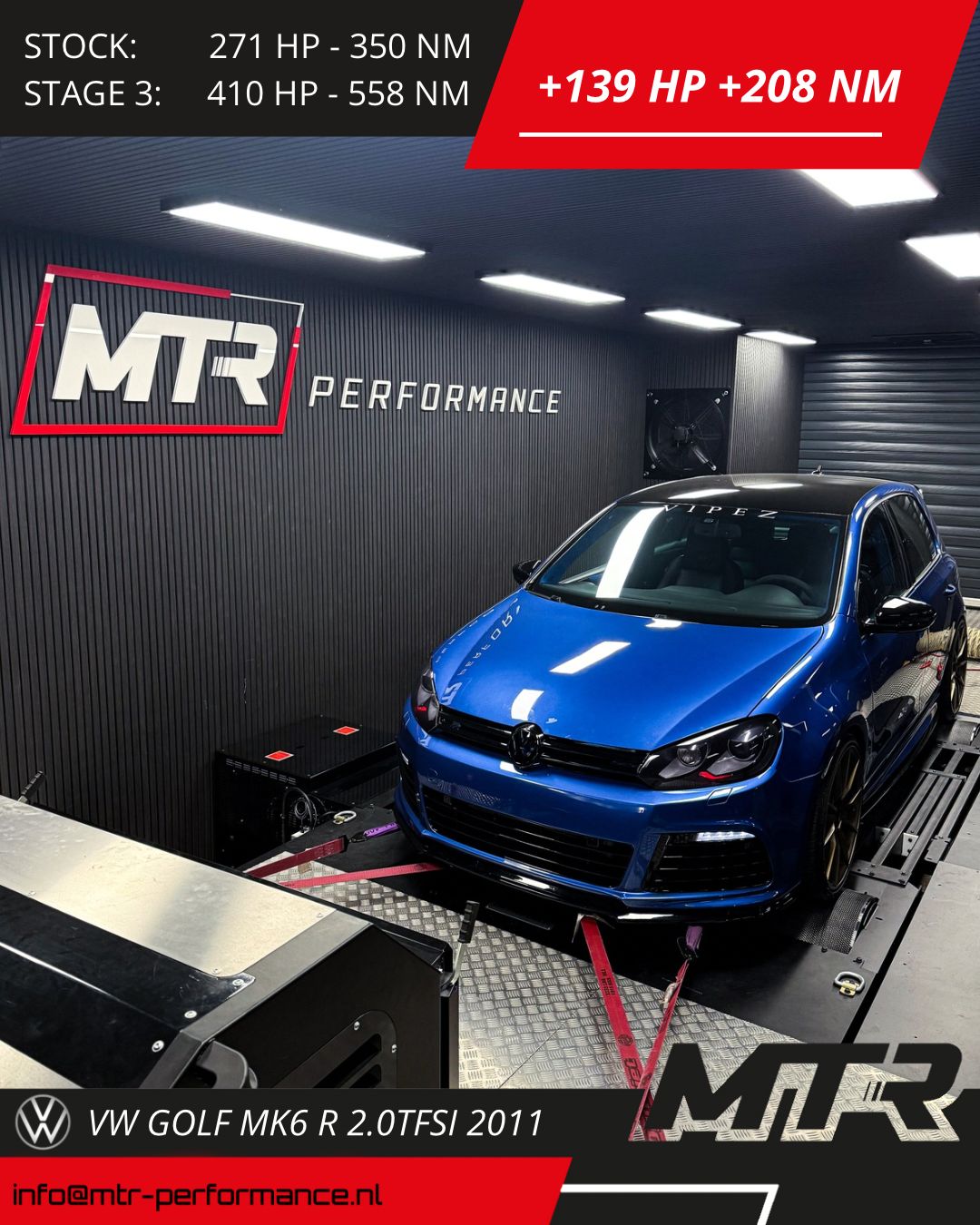 VW Golf MK6 R 2.0TFSI 2011 - STAGE 3 – MTR Performance NL