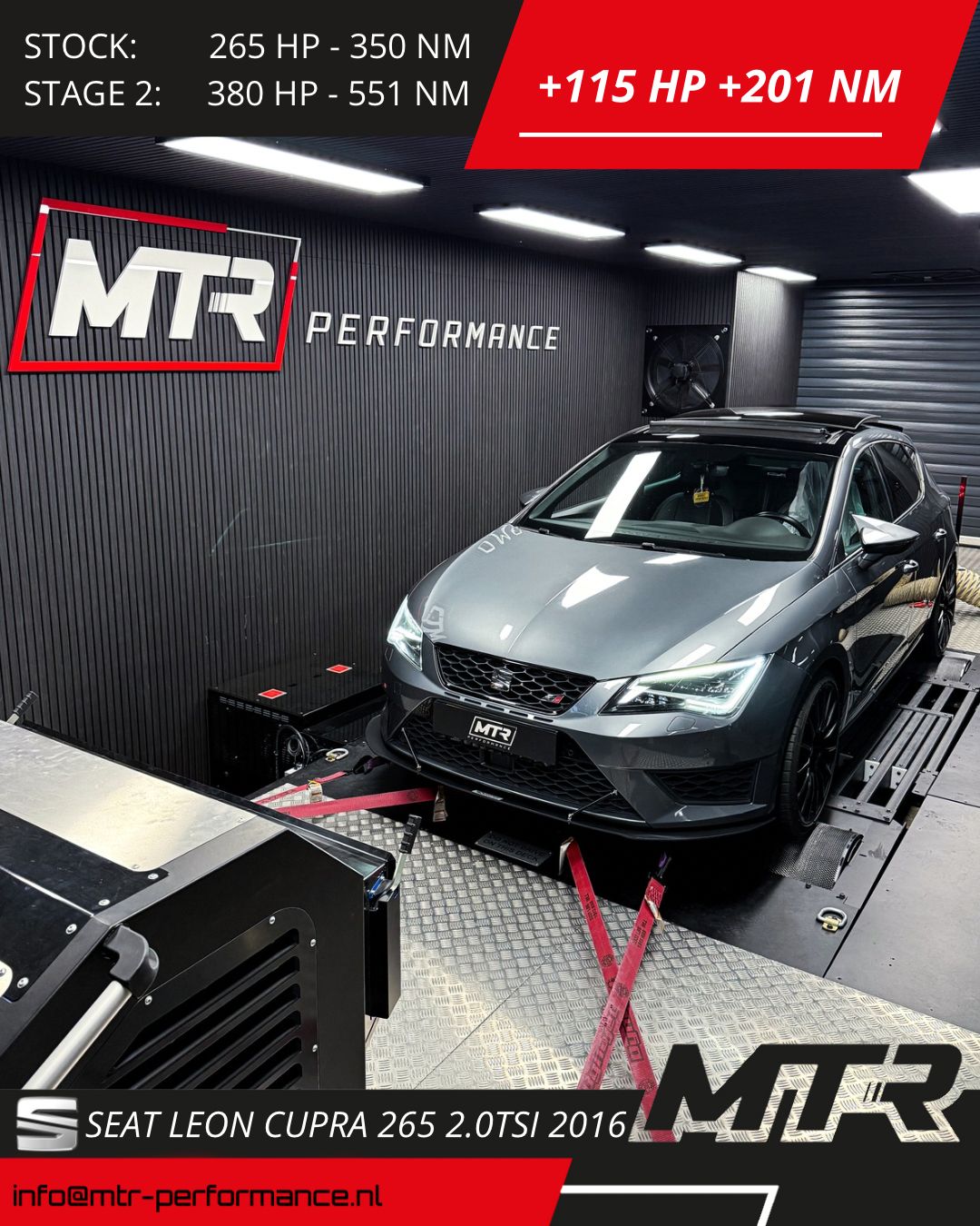 Seat Leon 5F Cupra 265 2.0TSI 2016 - STAGE 2 – MTR Performance NL