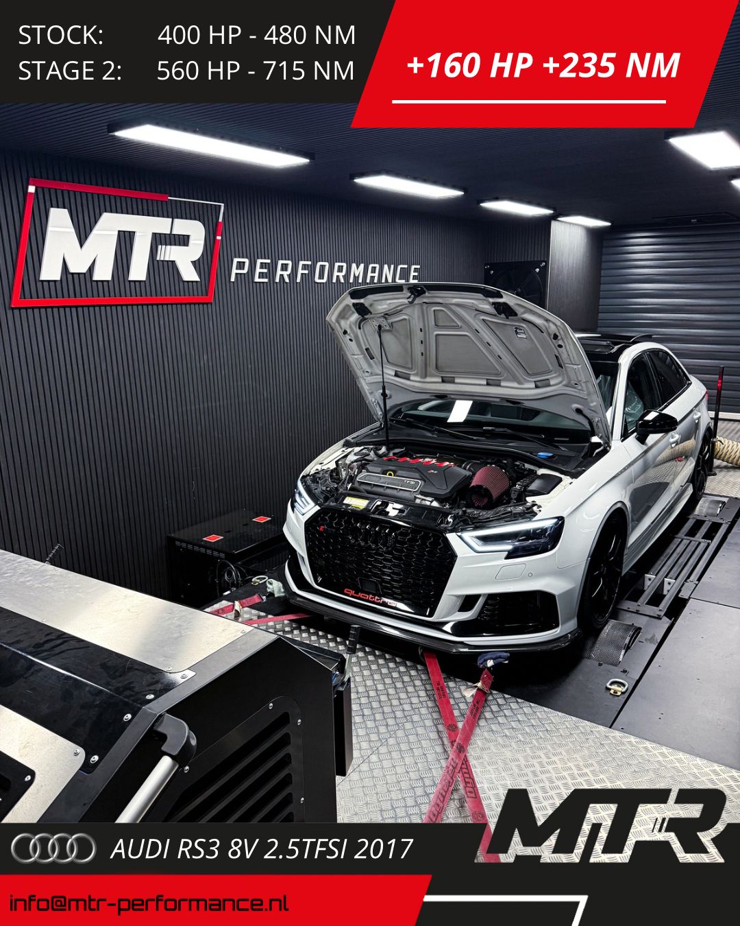 Audi RS3 8V 2.5TFSI 2017 - STAGE 2 MULTI-MAP – MTR Performance NL