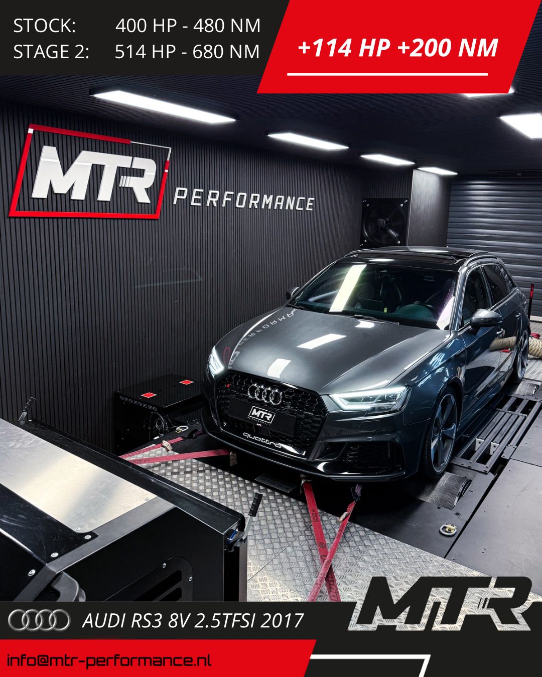 Audi RS3 8V 2.5TFSI 2017 - ÉTAPE 2 – MTR Performance NL